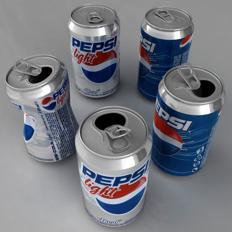 pepsi aluminum cans 3d model