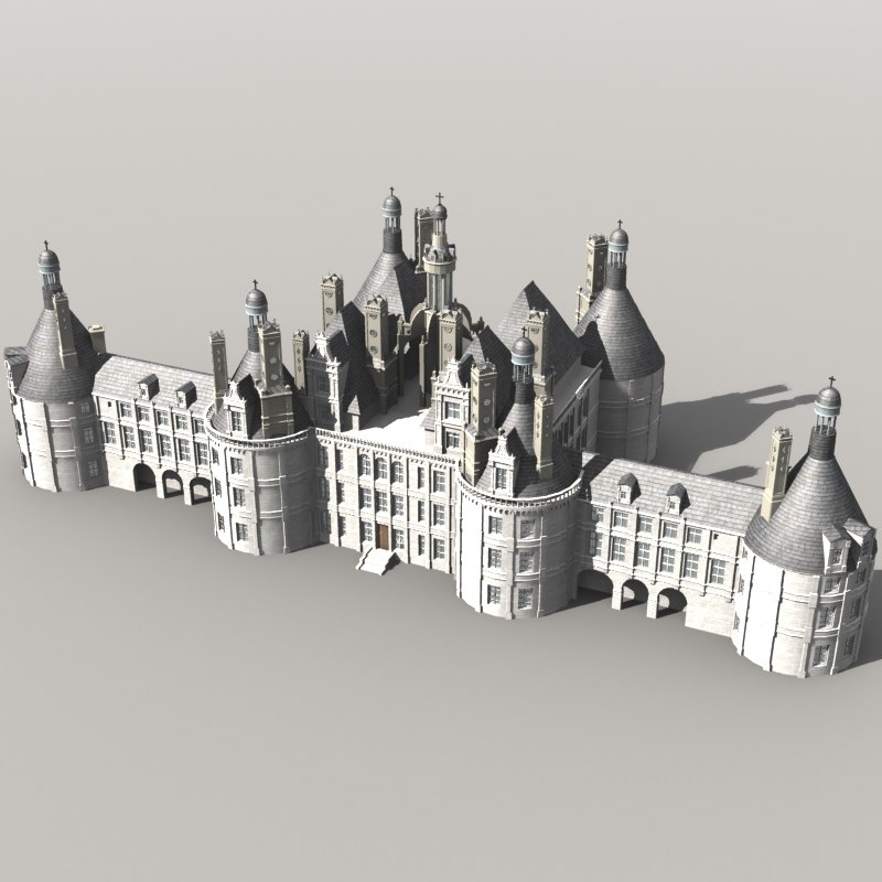 3ds max chambord castle