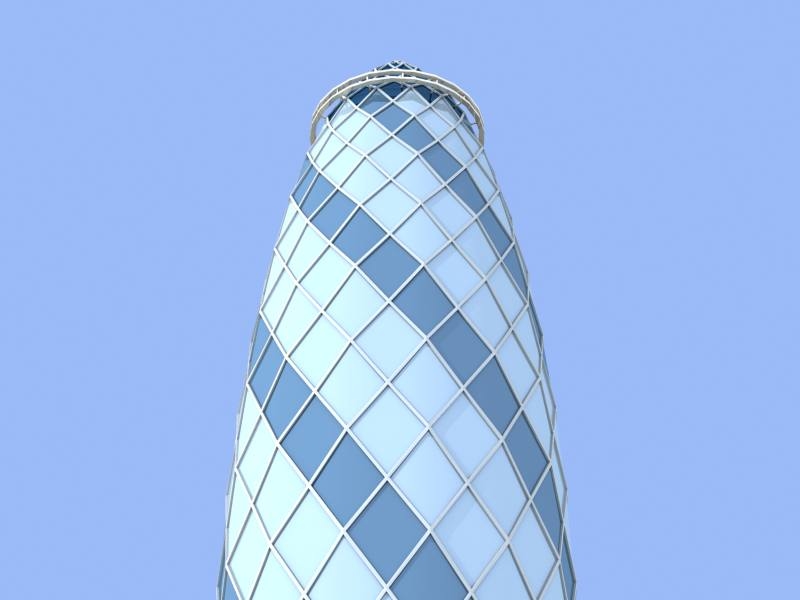 gherkin buildings 3d model