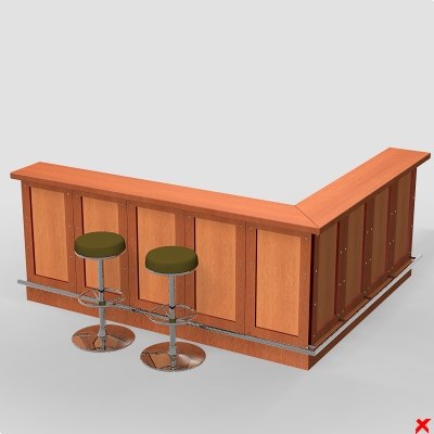 bar counter 3d model