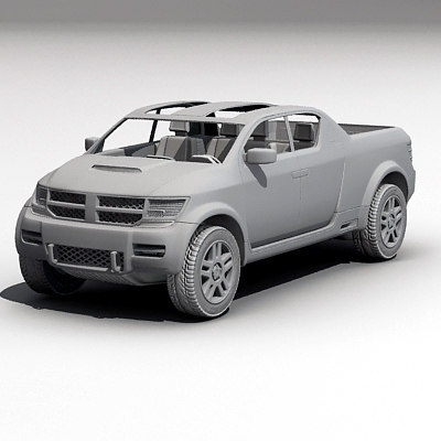 3d model dodge rampage concept