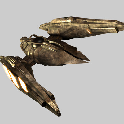 spaceship fighter spacecraft 3d c4d