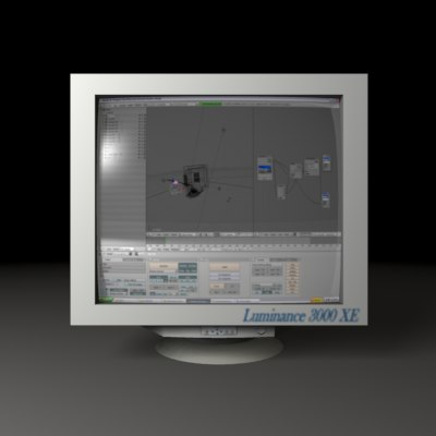 3d computer monitor model