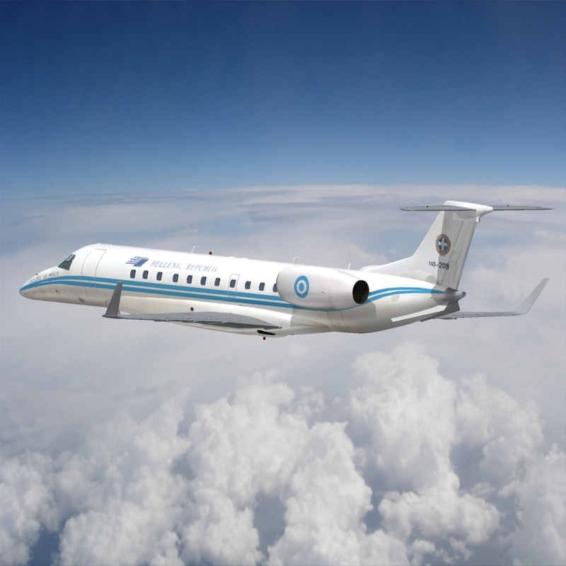3d embraer erj-135bj business jet model