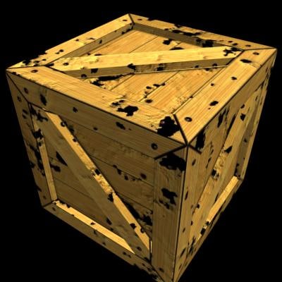3d model crates box