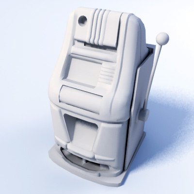 3d stereolithography slot machine model