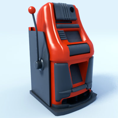 3d stereolithography slot machine model