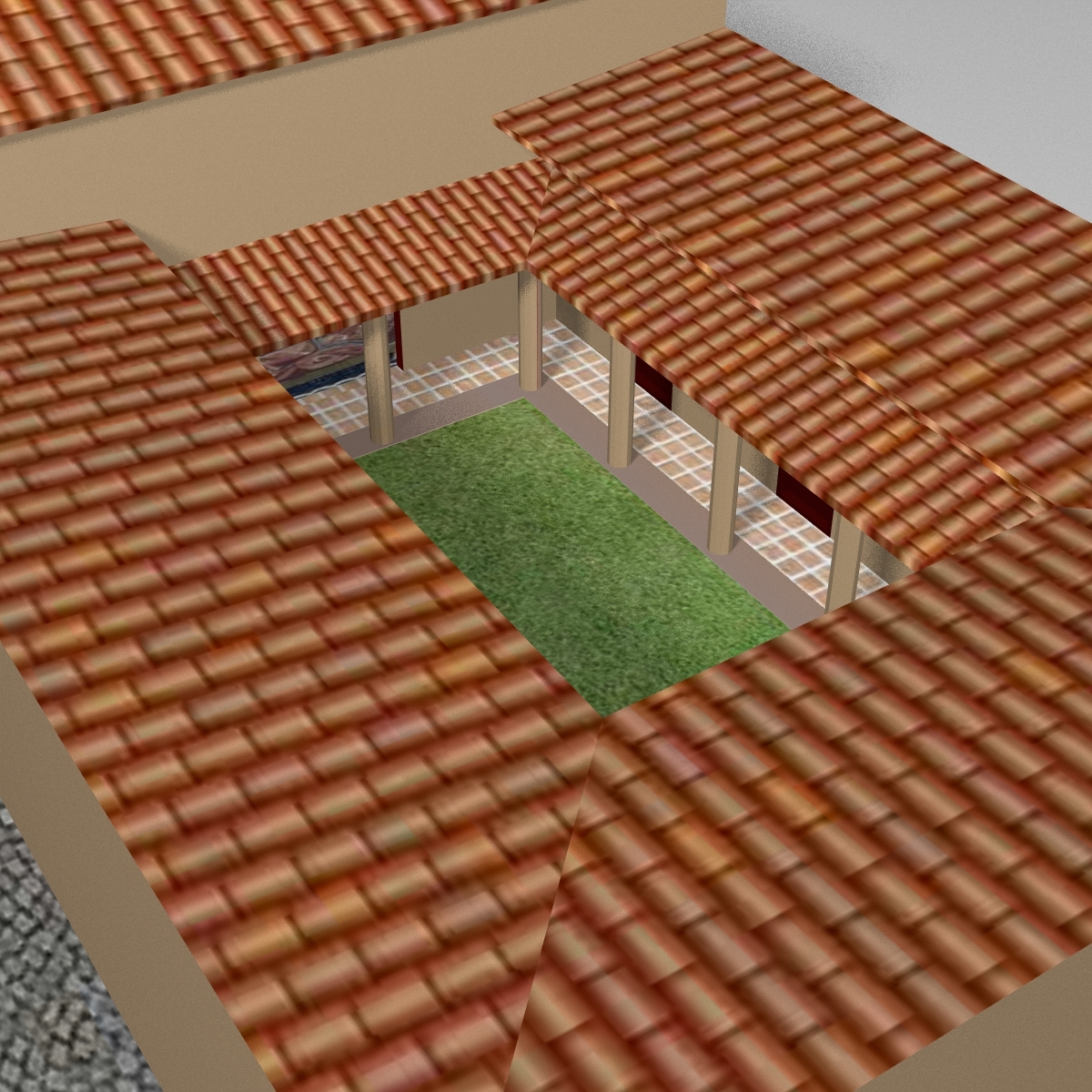 3d domus roman mansion model