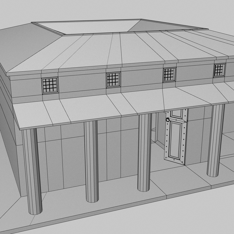 3d domus roman mansion model