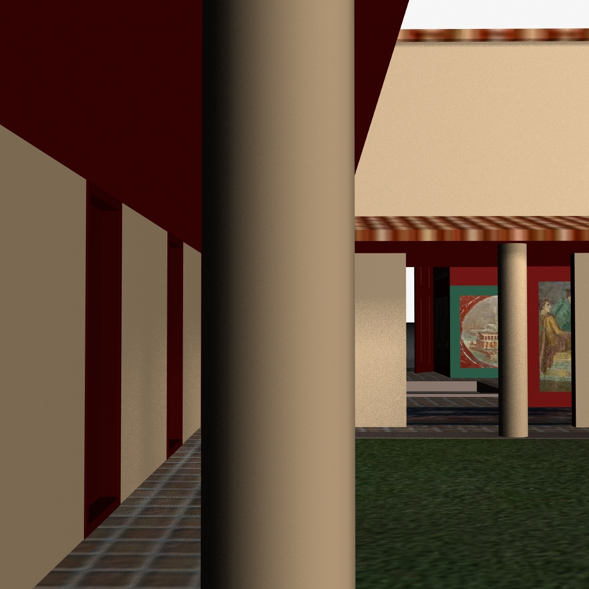 3d domus roman mansion model