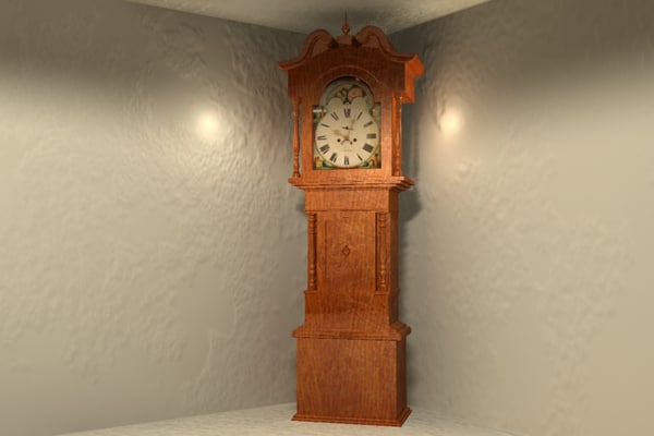 3d grandfather clock model
