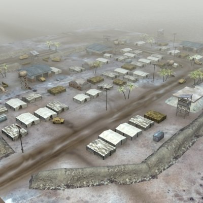 desert military base 3d max