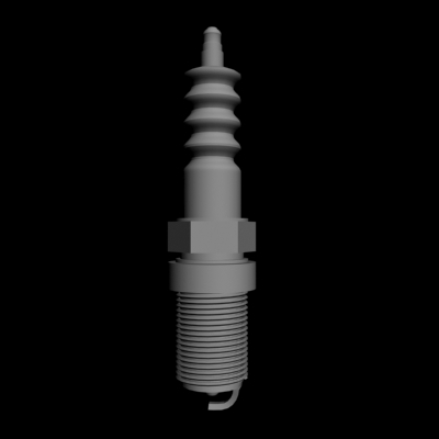 free spark plug 3d model