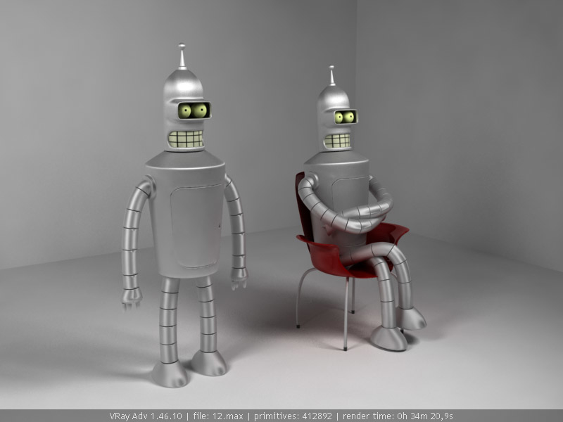 bender futurama 3d model