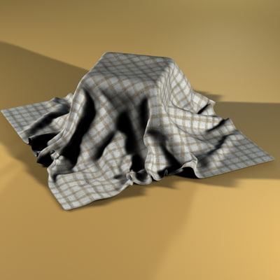 3d draped cloth model