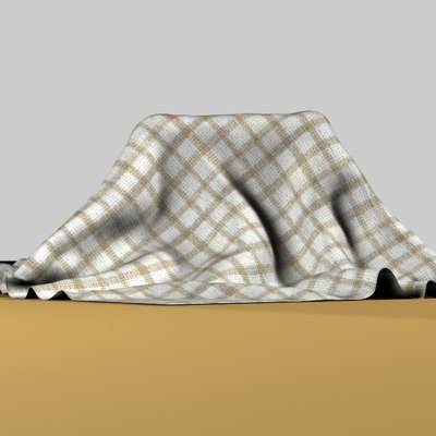 3d draped cloth model