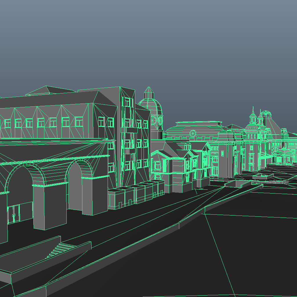3d model railway station buildings