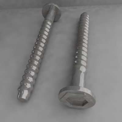 3d screw model