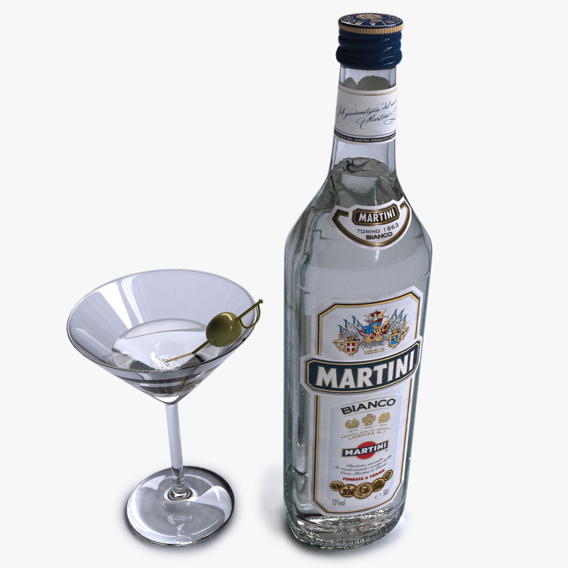bottle martini 3d model