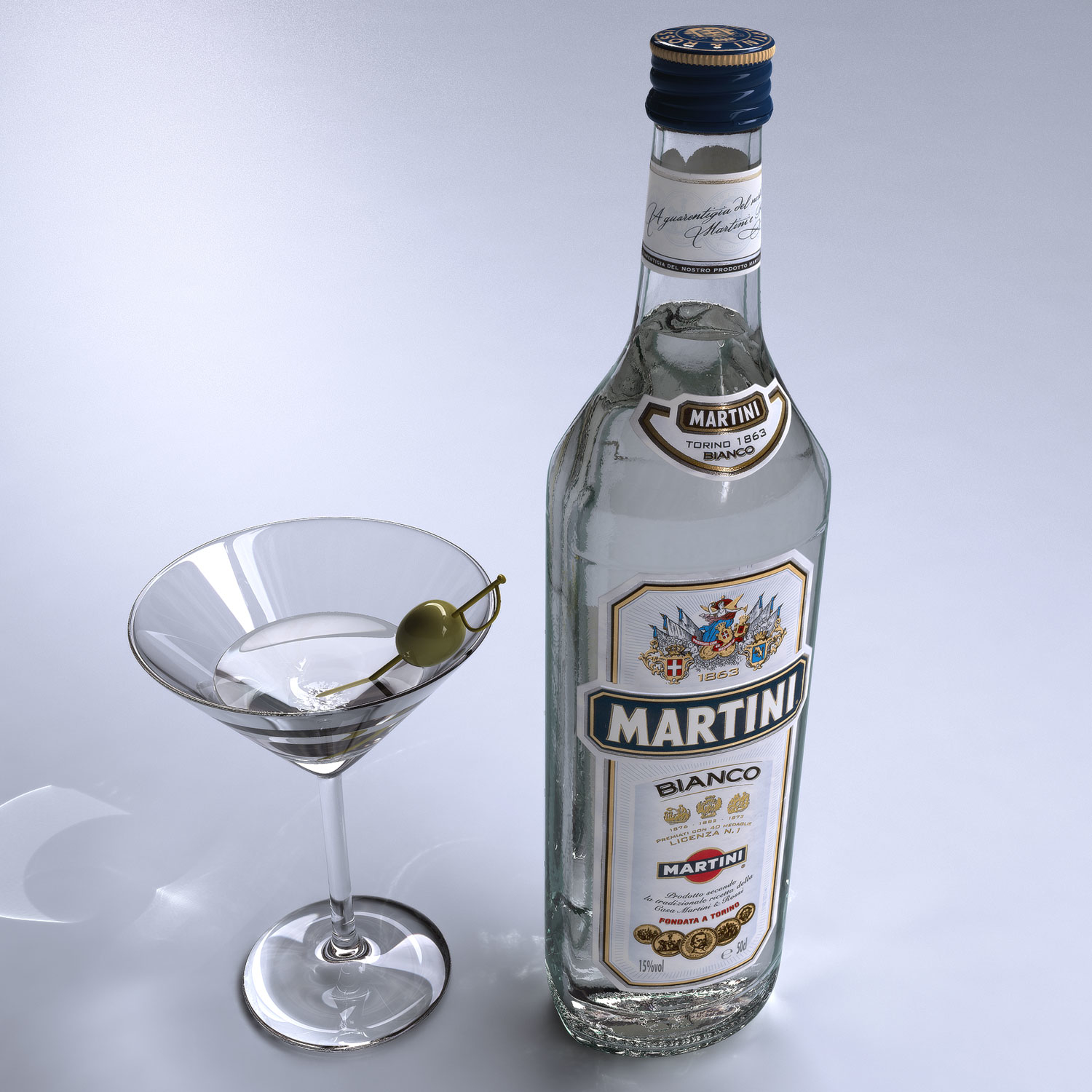 bottle martini 3d model