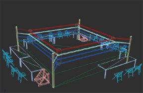 boxing ring chairs tables max