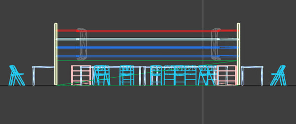 boxing ring chairs tables max