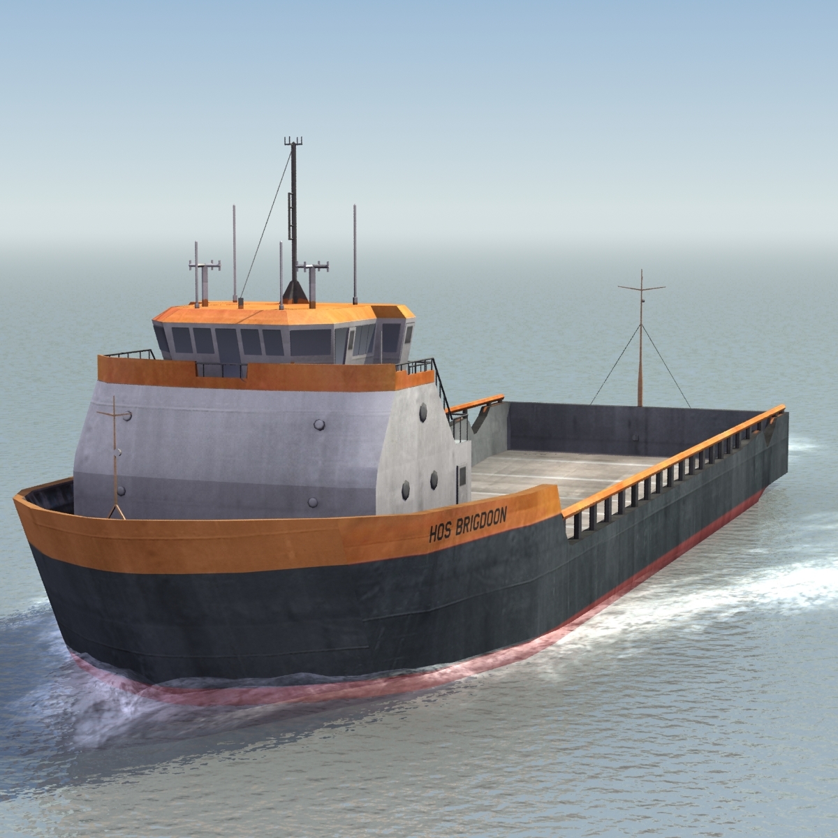 platform supply vessel 3d model