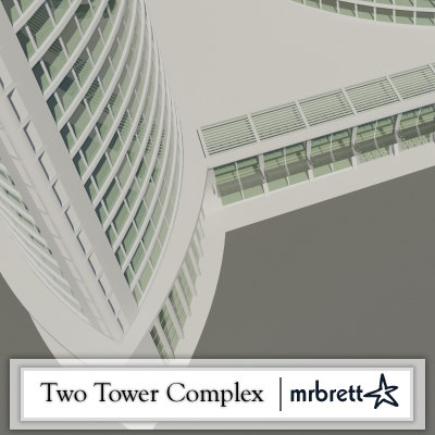 3d tower modern office complex