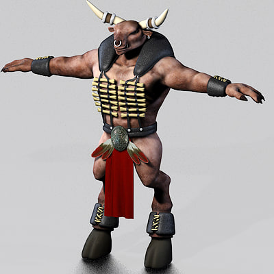 minotaur character 3d model