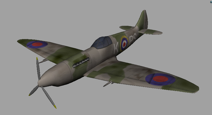 3d model supermarine spitfire