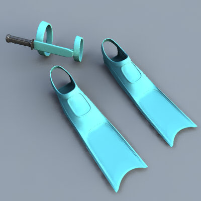 scuba diving 3d model