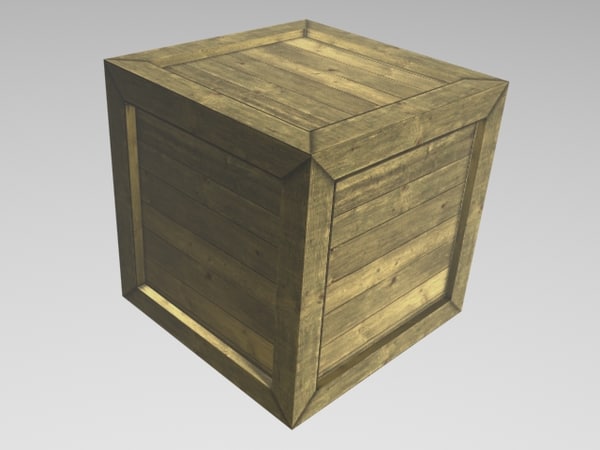 3d crate games model
