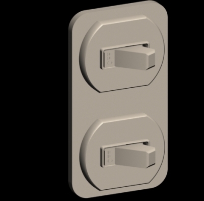 toggle light switch duplex 3d model