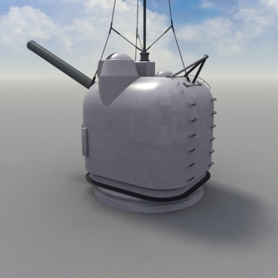 3dsmax 127mm mk42 naval gun