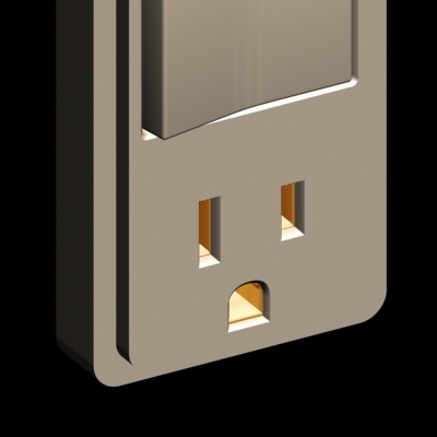 decora style combination wall outlet 3d model
