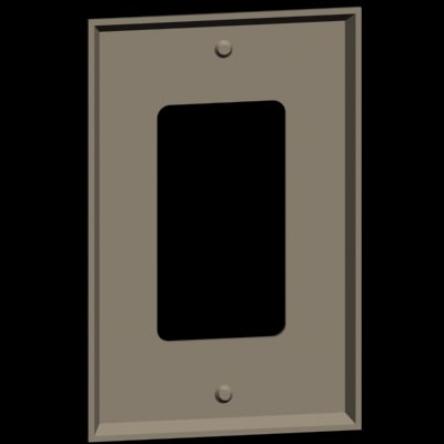 3d model decora style electrical wall outlet