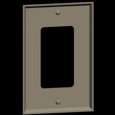 3d model decora style electrical wall outlet
