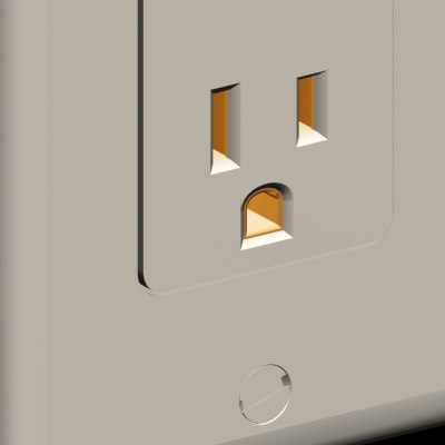 3d model decora style electrical wall outlet