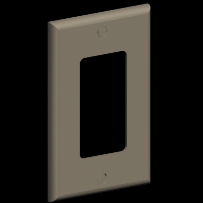 3d model decora style electrical wall outlet