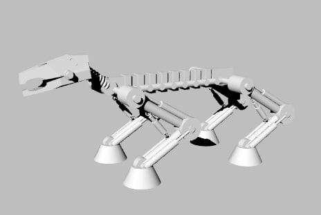 4-legged mech 3d model