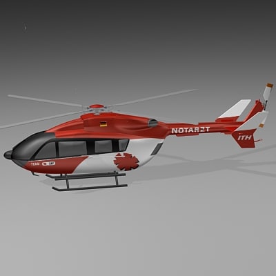 ec-145 helicopter 3d model