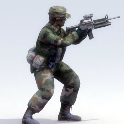3d model usarmy ranger