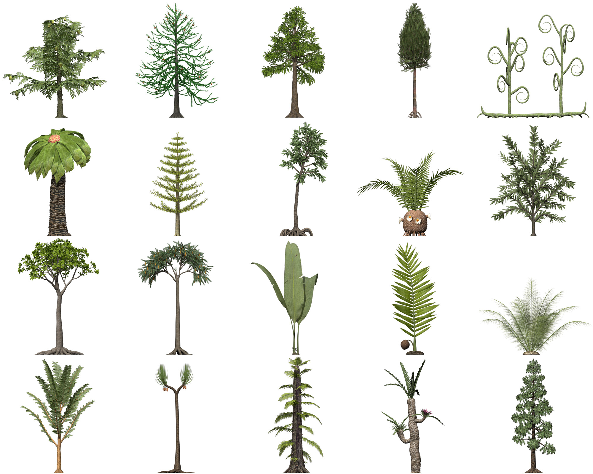 prehistoric trees plants xfrogplants obj