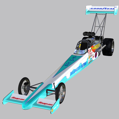 fuel dragster 3d model