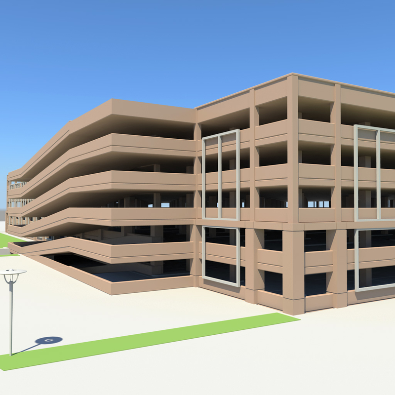 3d stacked parking model