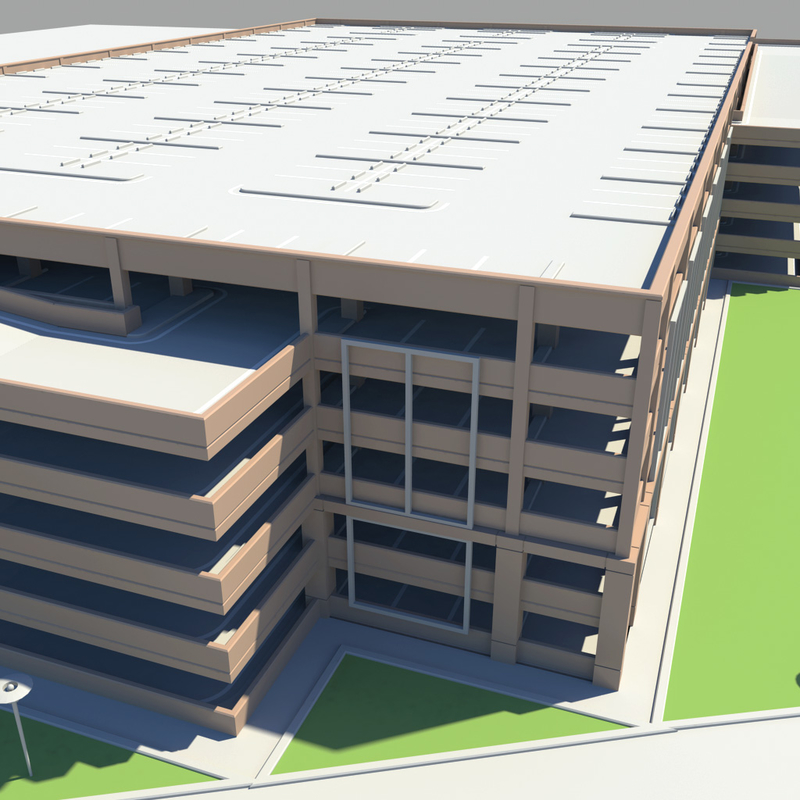 3d stacked parking model