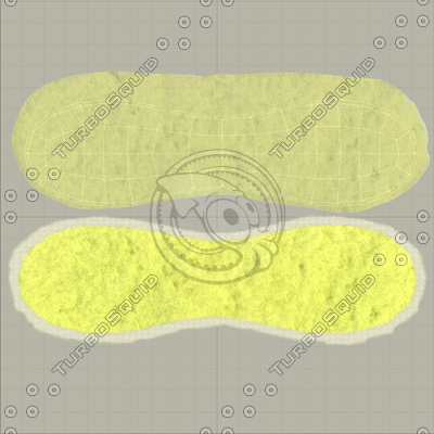 realistic tennis ball uv 3d model