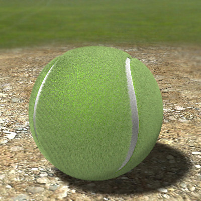 realistic tennis ball uv 3d model
