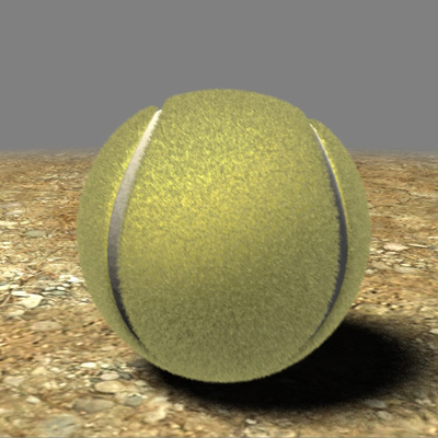 realistic tennis ball uv 3d model