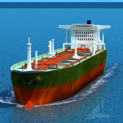 3d oil tanker model